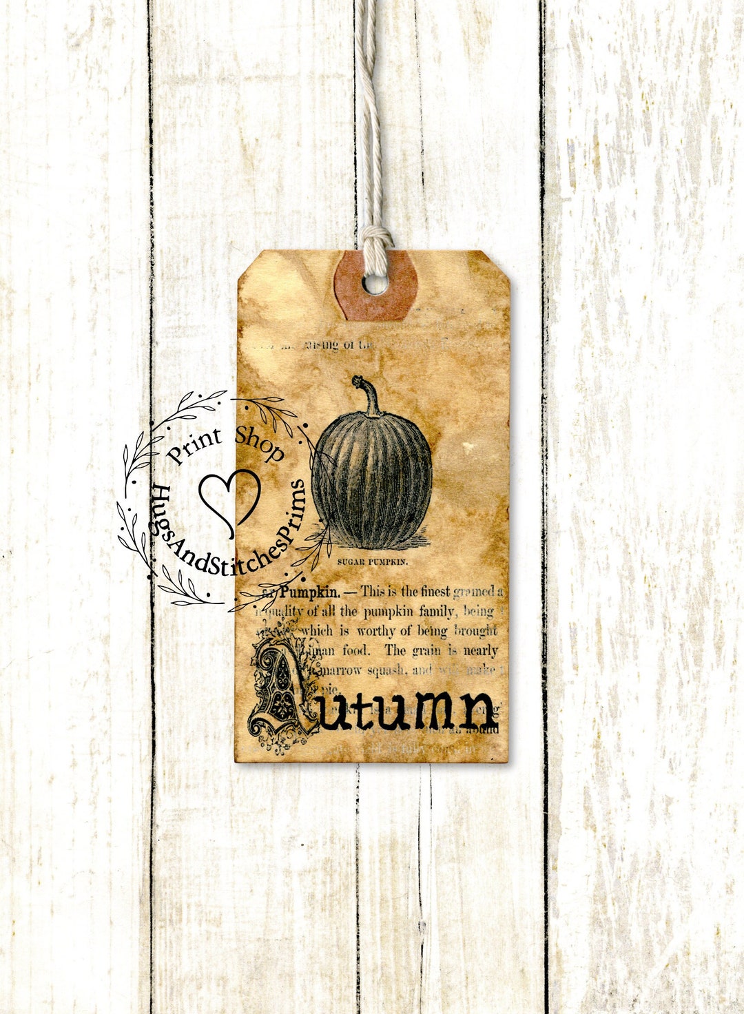 Autumn Fall Grungy Fall Autumn Pumpkin Gift or Scrapbook Tags #T 5 - Etsy