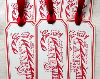 Candy Cane Gift Tags - Etsy