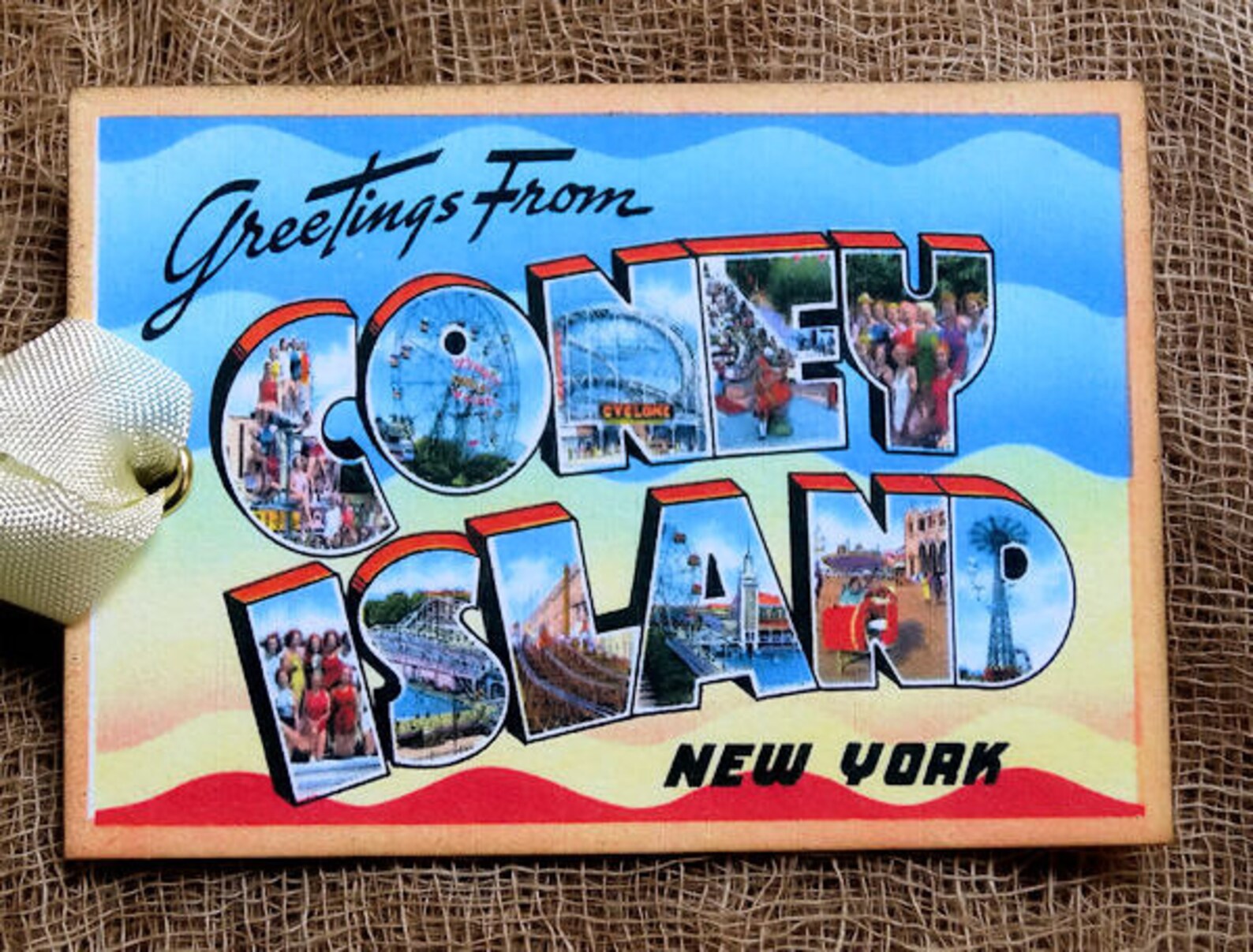 Greetings From Coney Island New York Large Letter Souvenir - Etsy