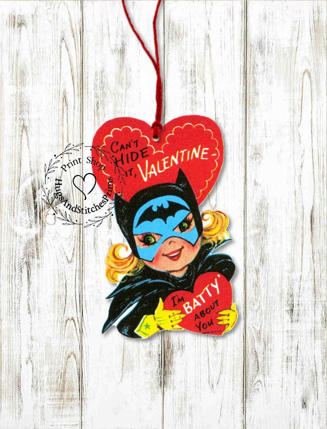 Retro I'm Batty About You Girl Valentine Gift or Scrapbook Tags 423 - Etsy