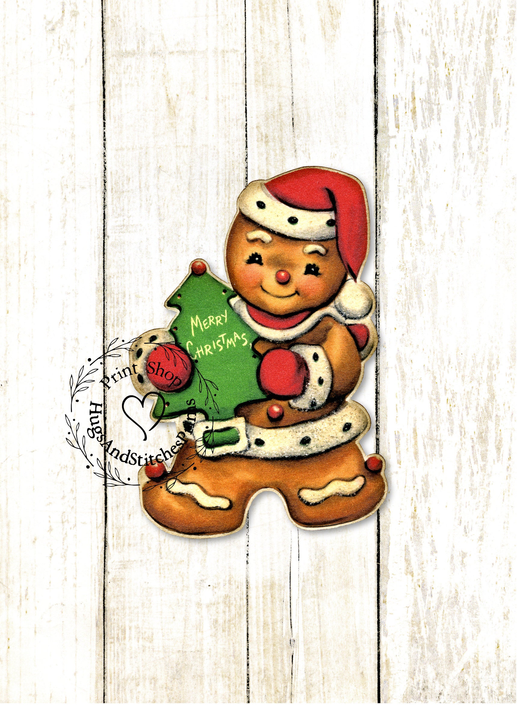 Merry Christmas Gingerbread Man Gift or Scrapbook Tags #202 - Etsy