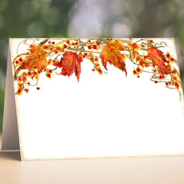 Autumn Place Cards - Etsy