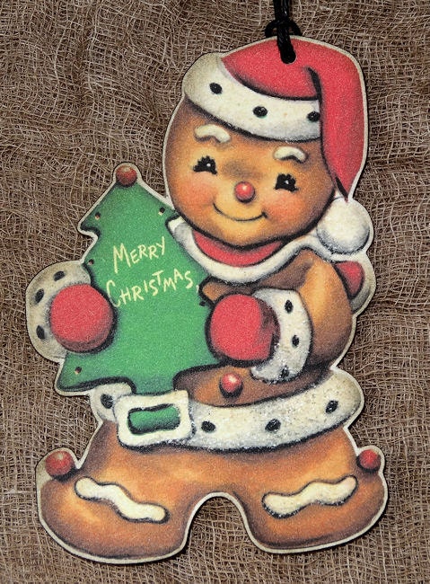 Merry Christmas Gingerbread Man Gift or Scrapbook Tags 202 | Etsy