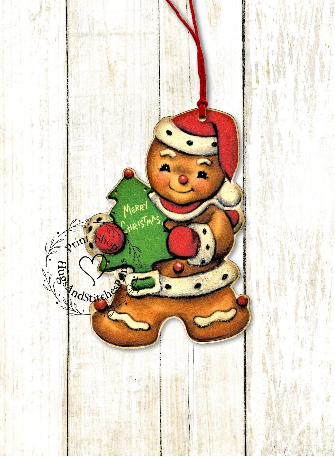 Merry Christmas Gingerbread Man Gift or Scrapbook Tags #202 - Etsy