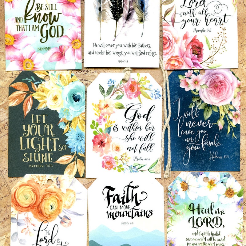 Bible Verse Tags - Etsy