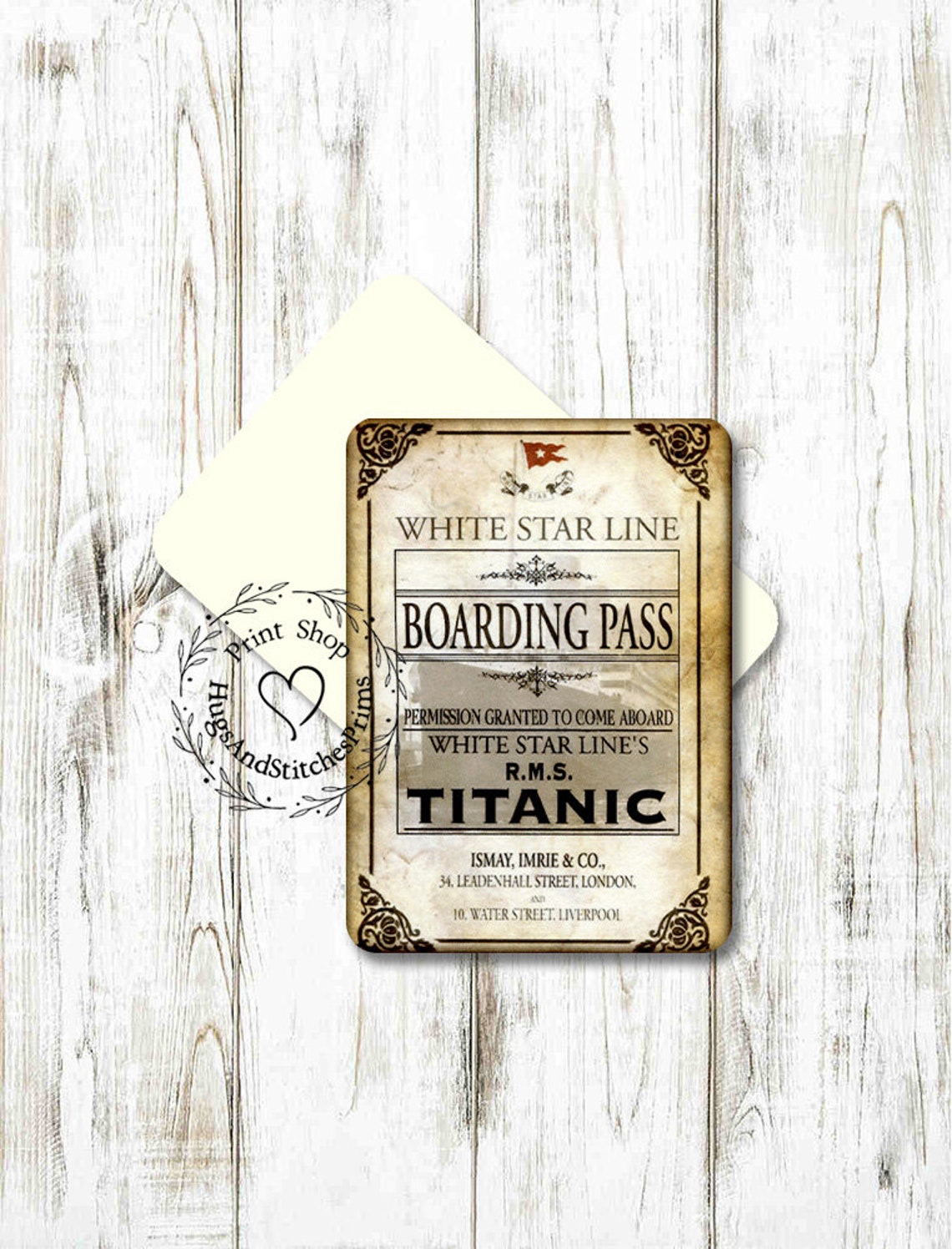 Titanic Ship Boarding Pass Ticket Gift or Scrapbook Tags or Magnet #387 ...