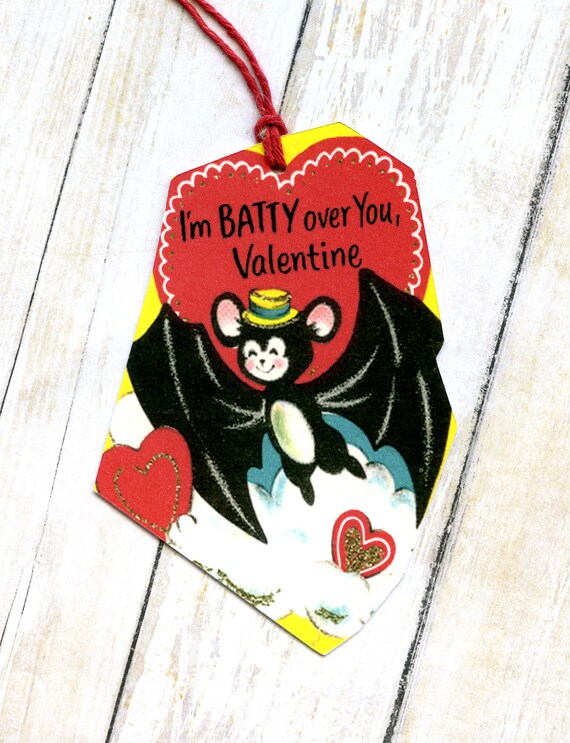Retro I'm Batty Over You Valentines Day Gift or Scrapbook | Etsy
