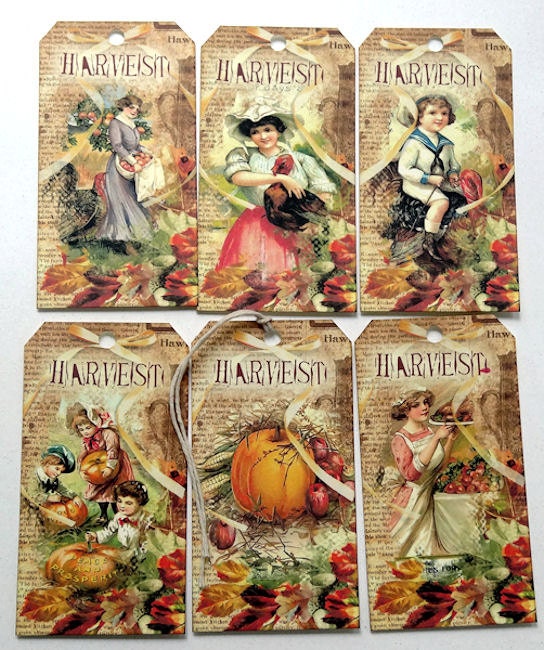 Fall Harvest Mixed Gift or Scrapbook Tags T 26 - Etsy