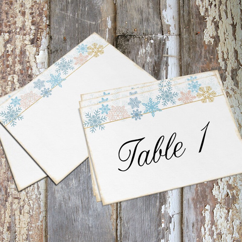 Snowflake Place Card - Etsy