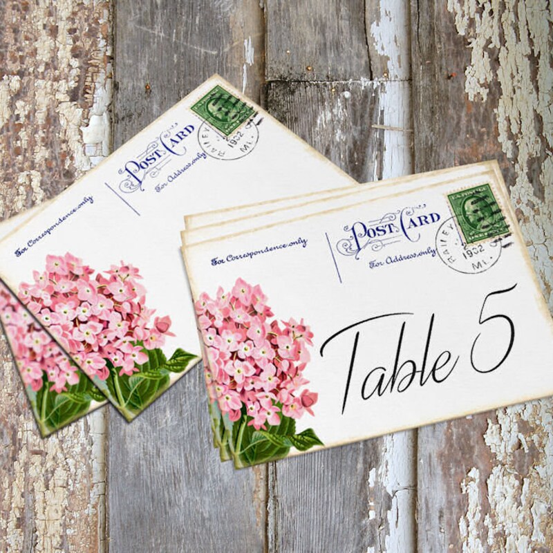 Hydrangea Postcard - Etsy