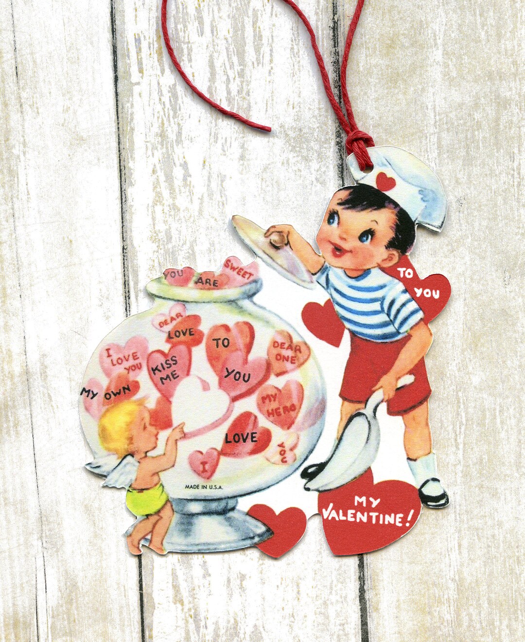 Retro You Are Sweet Candy Hearts Valentine Gift Tags or Hang - Etsy