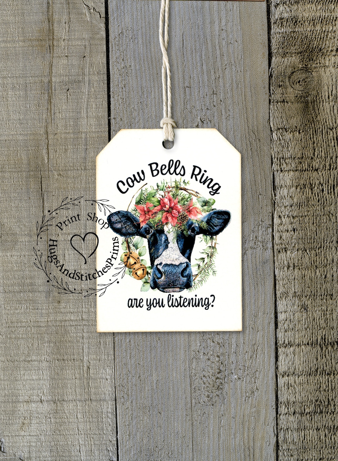 Cow Bells Ring Are You Listening Christmas Farm Animal Gift or - Etsy