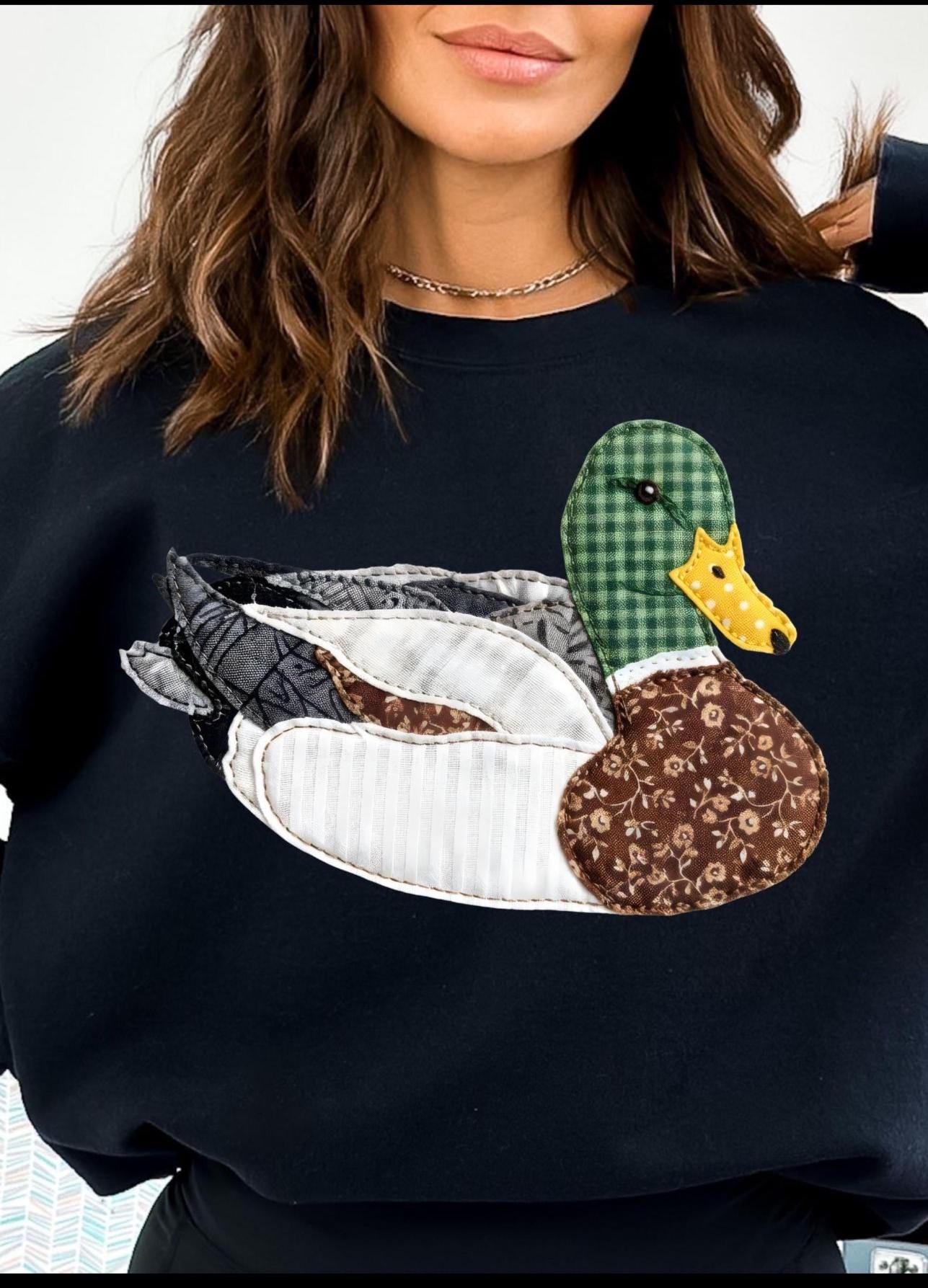 Patchwork Sitting Mallard Duck - Etsy