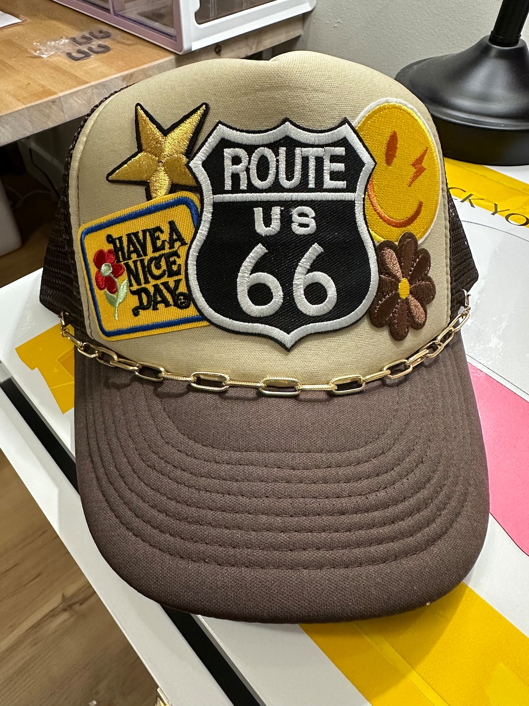 Route 66 Trucker Hat - Etsy