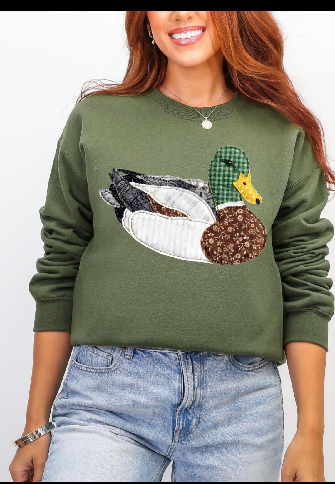 Patchwork Sitting Mallard Duck - Etsy