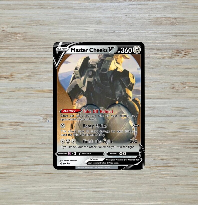 Custom Halo Master Cheeks Card Master Chief & Ancient Ring Funny Meme ...
