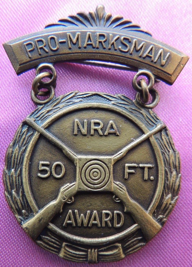 NRA Badge Metal Pin - Etsy
