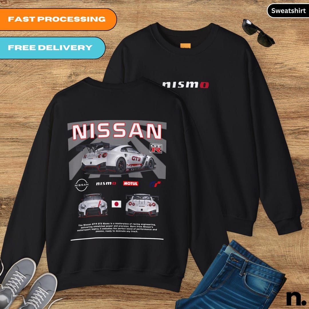 Nissan GTR GT3 Poster Style Print Sweatshirt, Jumper, Sweater Car ...