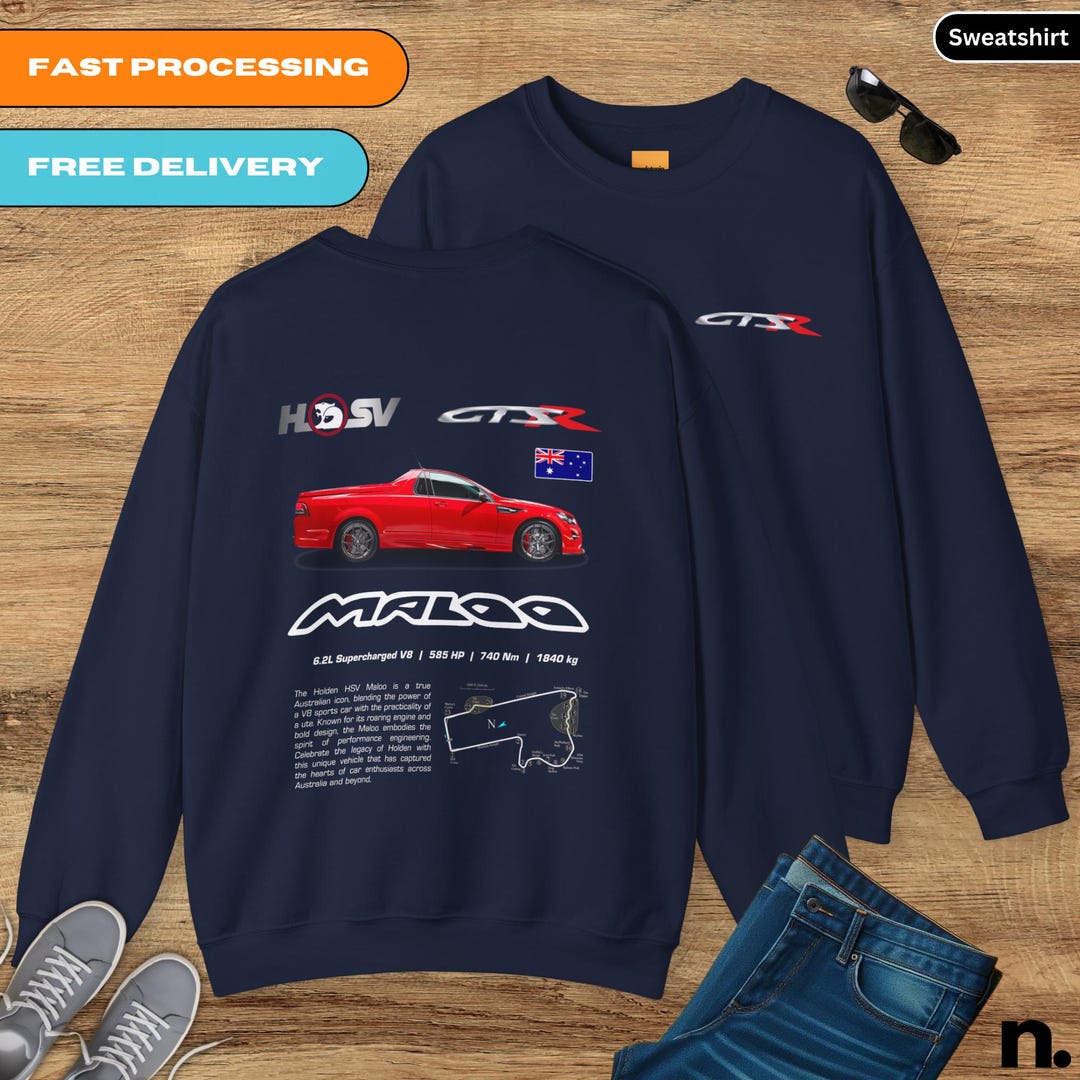 Red HSV Maloo GTSR Poster Style Unisex Sweatshirt, Car Lover Gift ...