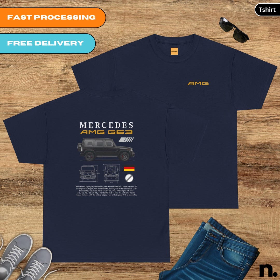 Mercedes AMG G63 Poster Style Unisex Tee, T-shirt for Car Enthusiasts ...