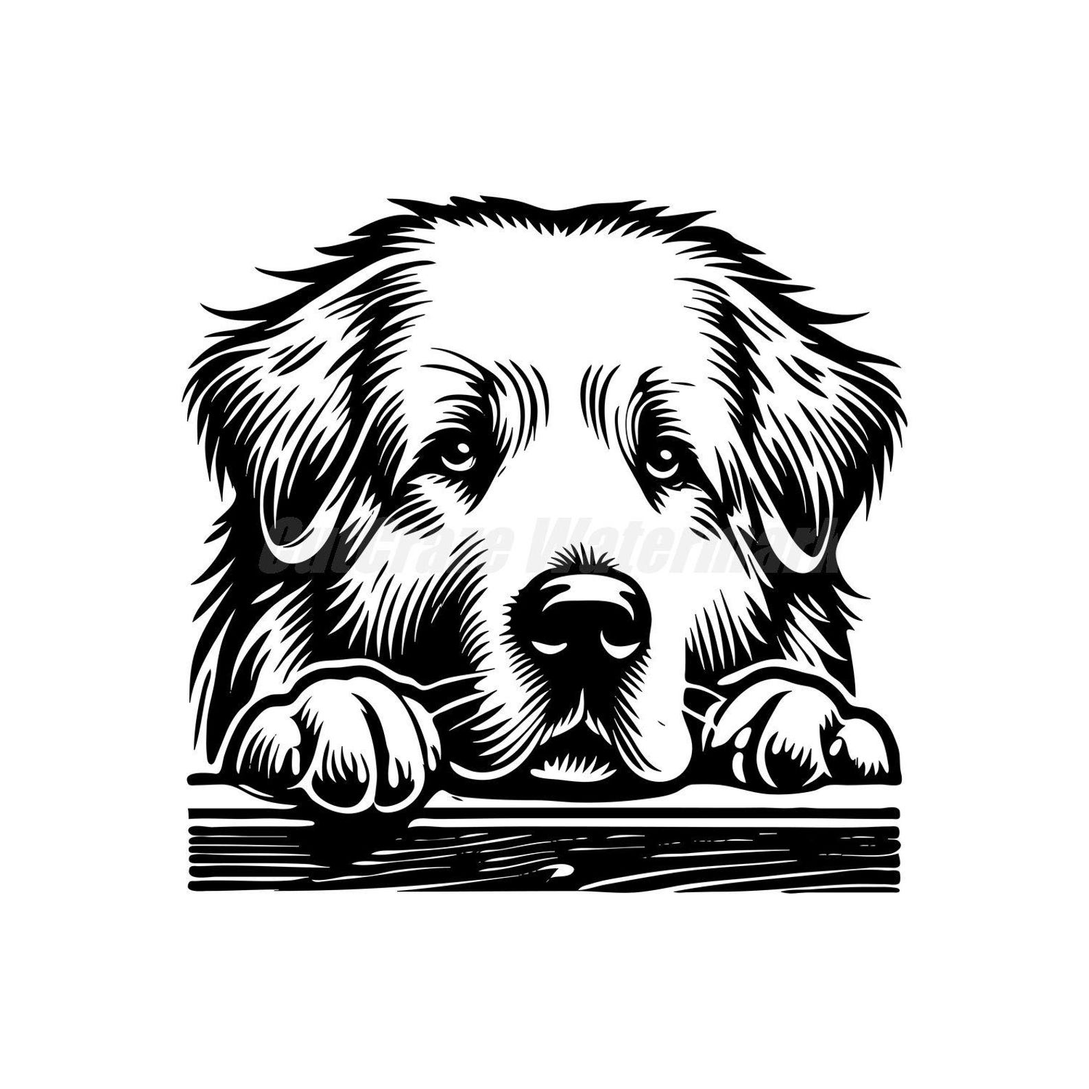 Adorable Cute Great Pyrenees Dog Svg Dxf and Png Files - Instant ...