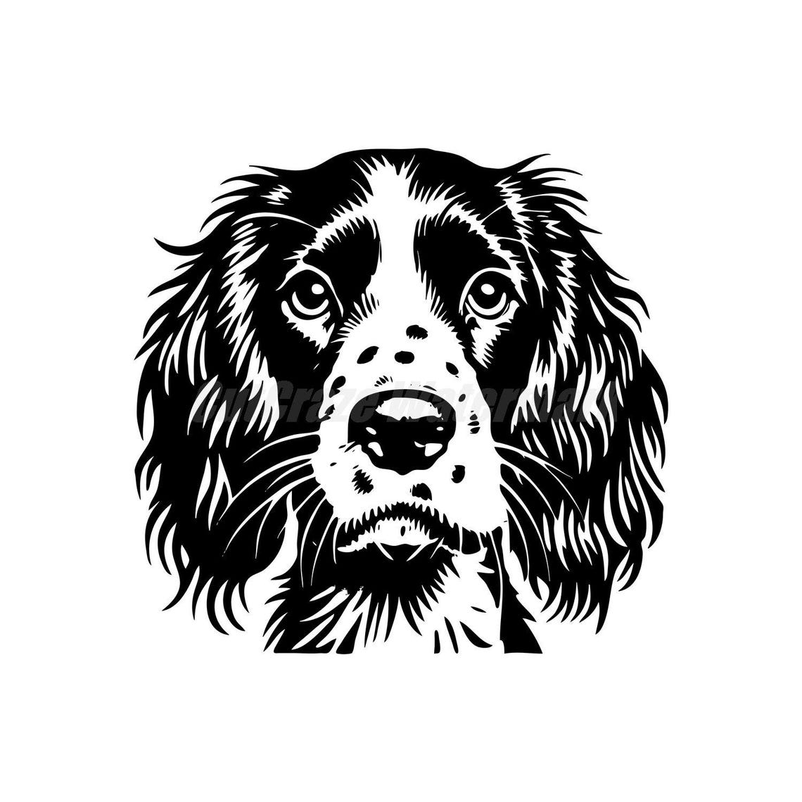 A Stencil-style Boykin Spaniel Svg Dxf and Png Files - Instant Digital ...