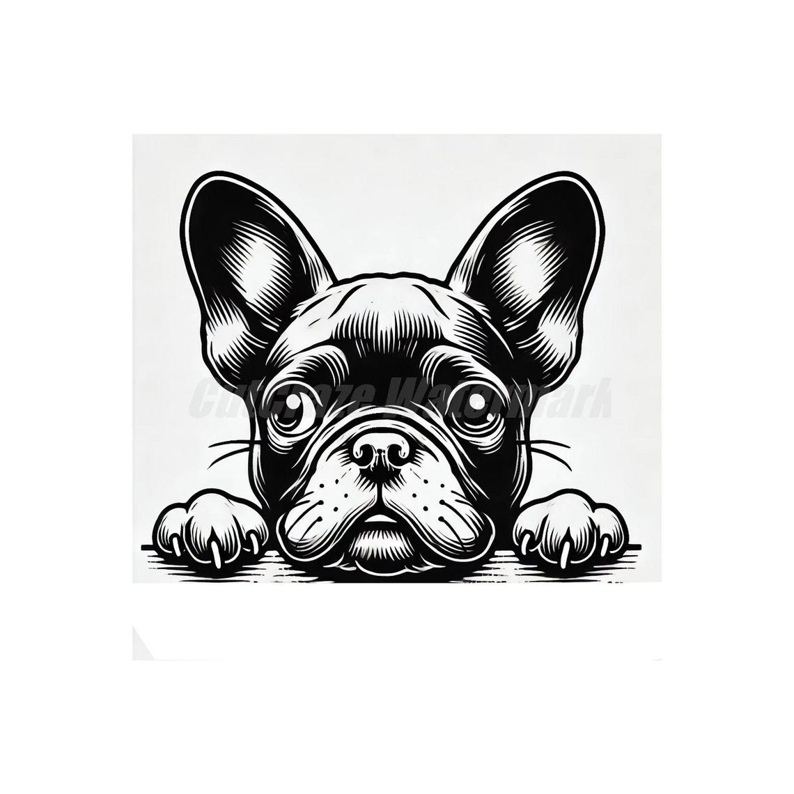 Peeking French Bulldog Frenchie Art Dog Pet Loversvg Dxf and Png Files ...