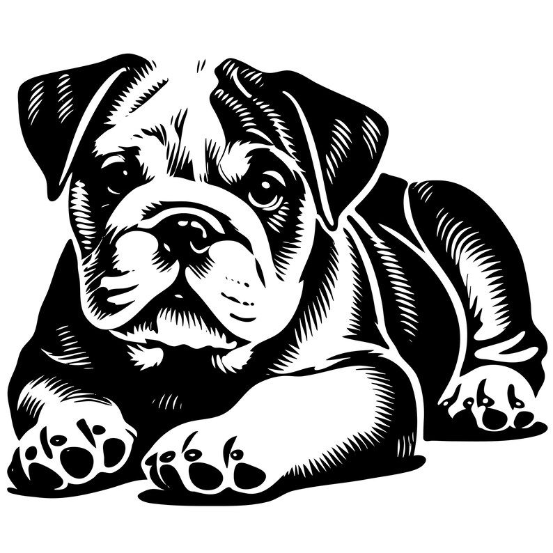Bulldog Svg and Png Files - Instant Digital Downloads - Etsy