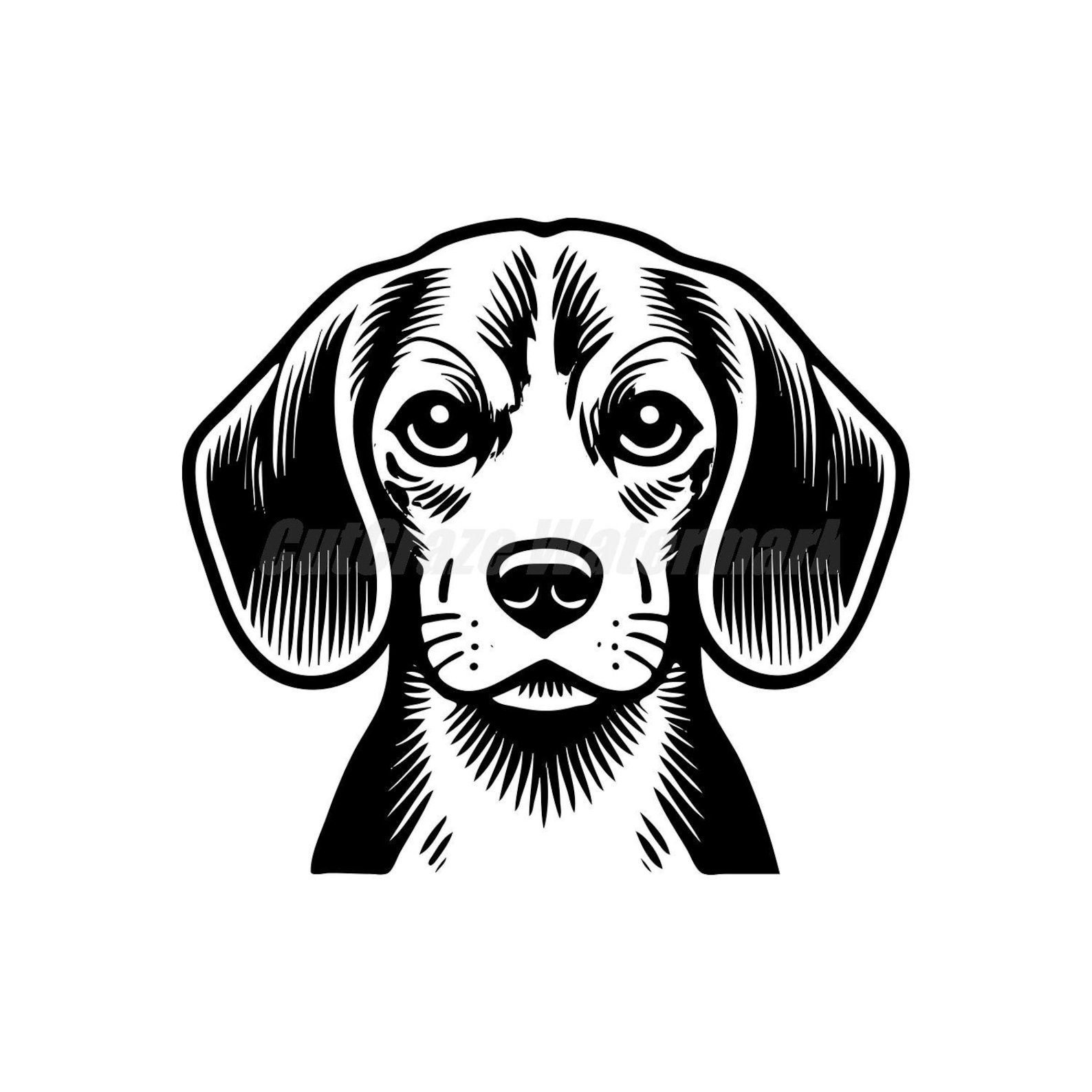 Vector Stencil Beagle Svg Dxf and Png Files - Instant Digital Downloads ...