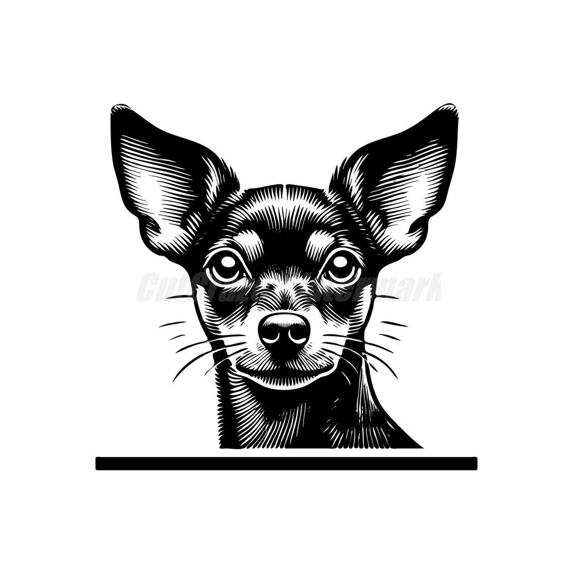 Realistic Cute Miniature Pinscher Svg Dxf and Png Files - Instant ...