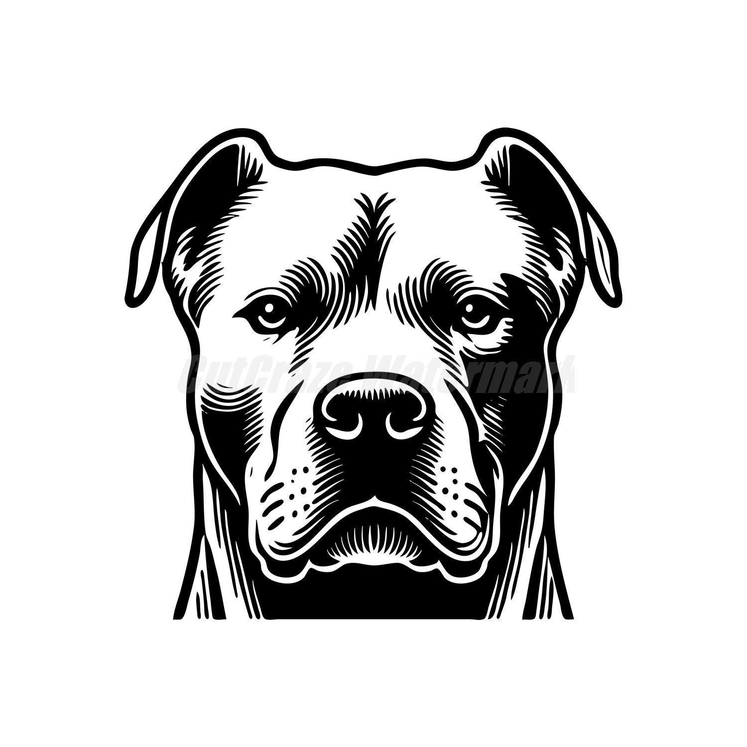 Vector Stencil Dogo Argentino Svg Dxf and Png Files - Instant Digital ...