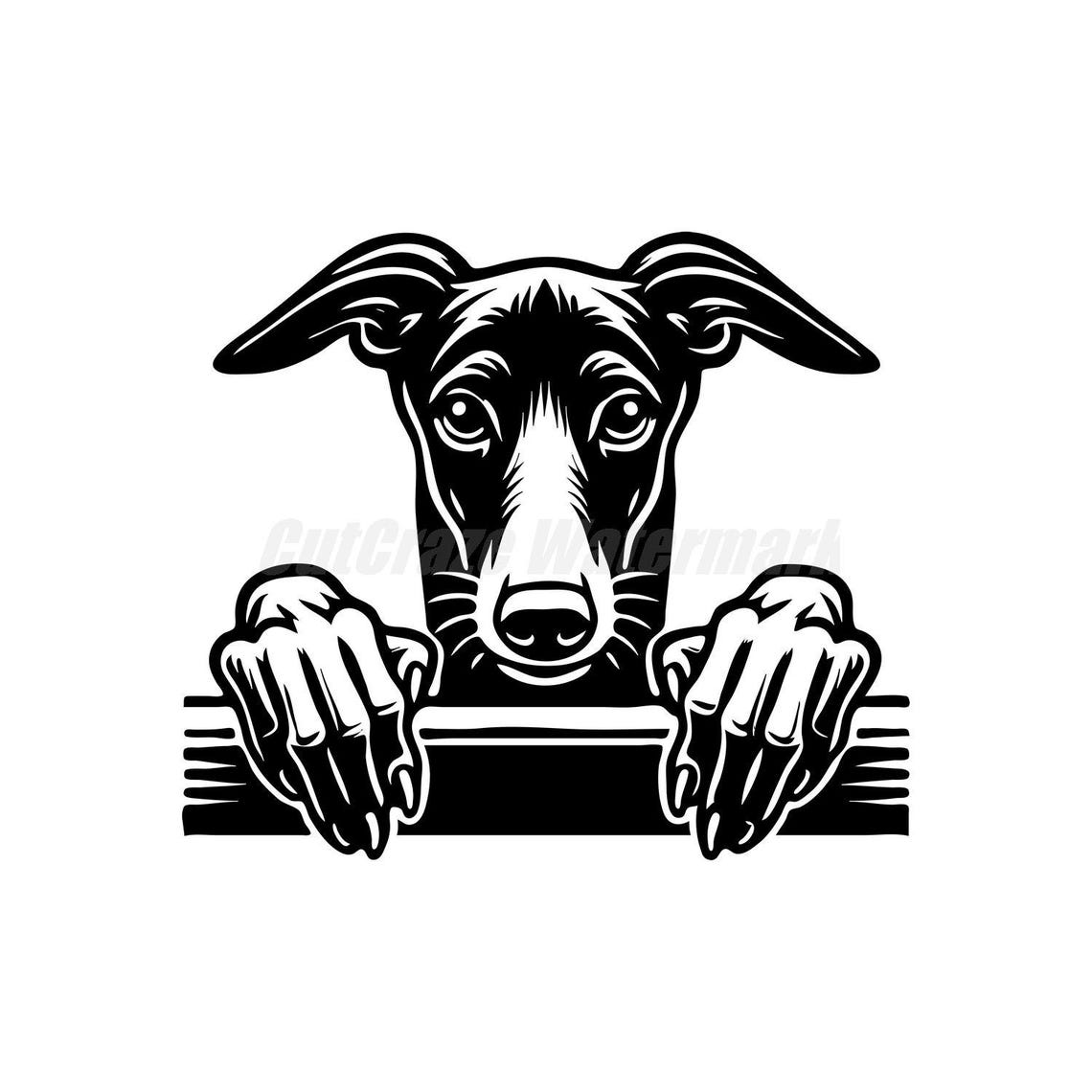 Peeking Pose Greyhound Svg Dxf and Png Files - Instant Digital ...