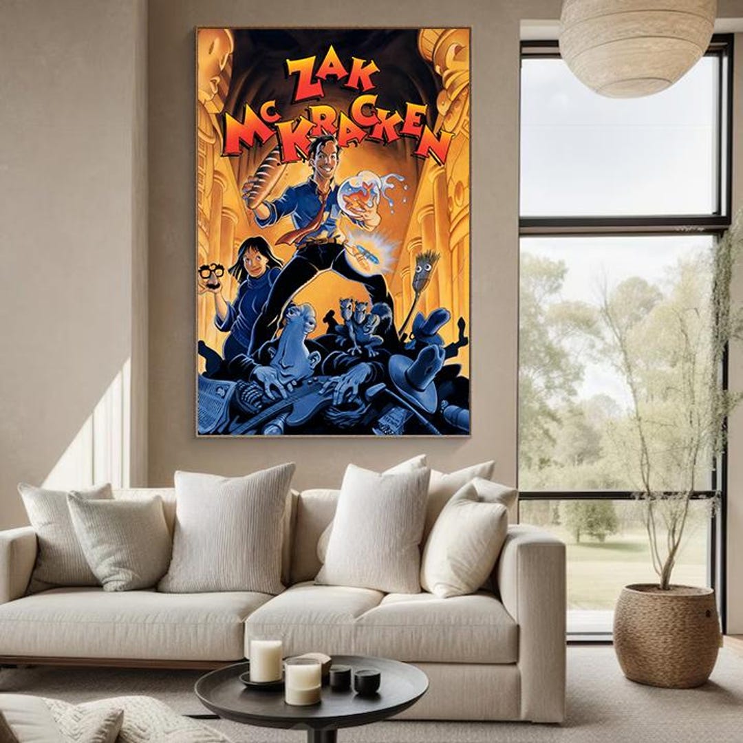 Zak Mckracken Movie Poster Canvas, Midcentury Modern,minimalist Movie ...
