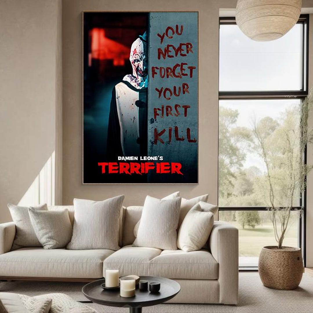 Terrifier 3 Movie Poster Canvas, Midcentury Modern,minimalist Movie ...