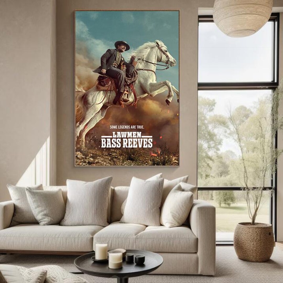 Lawmen Bass Reeves Movie Poster Canvas, Midcentury Modern,minimalist ...