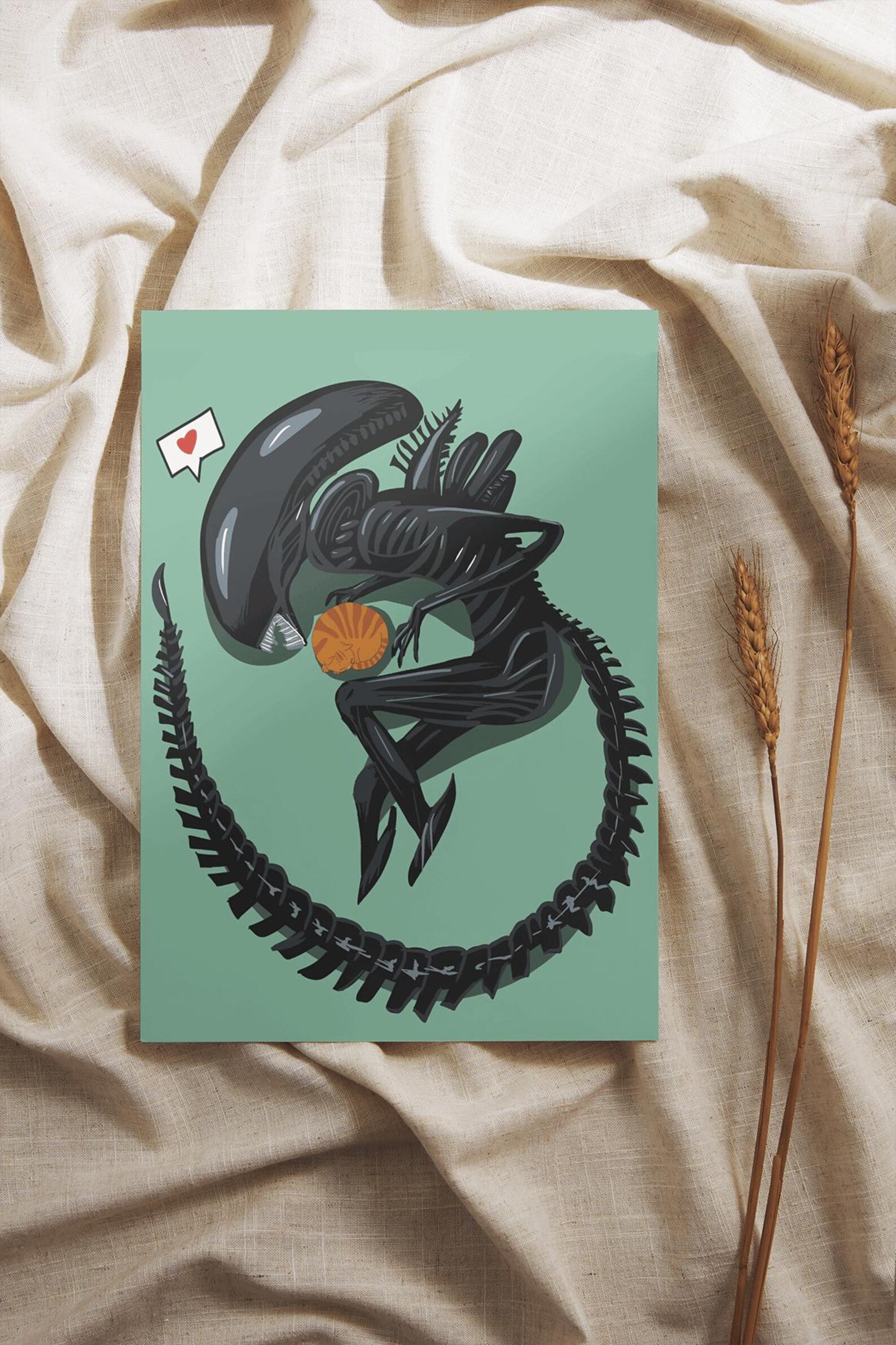 Alien and Jones Illustration Poster - Etsy
