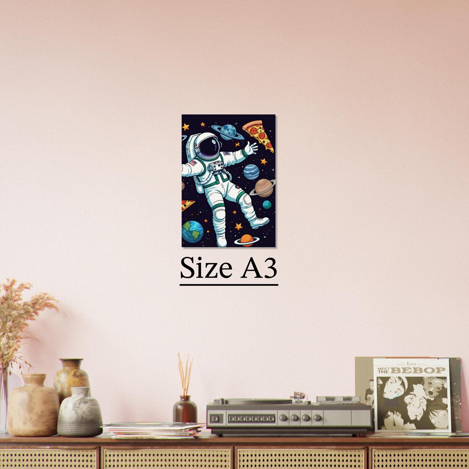 Astronaut Poster/art. Space, Pizza Poster, Poster, Art, Space, Kids ...