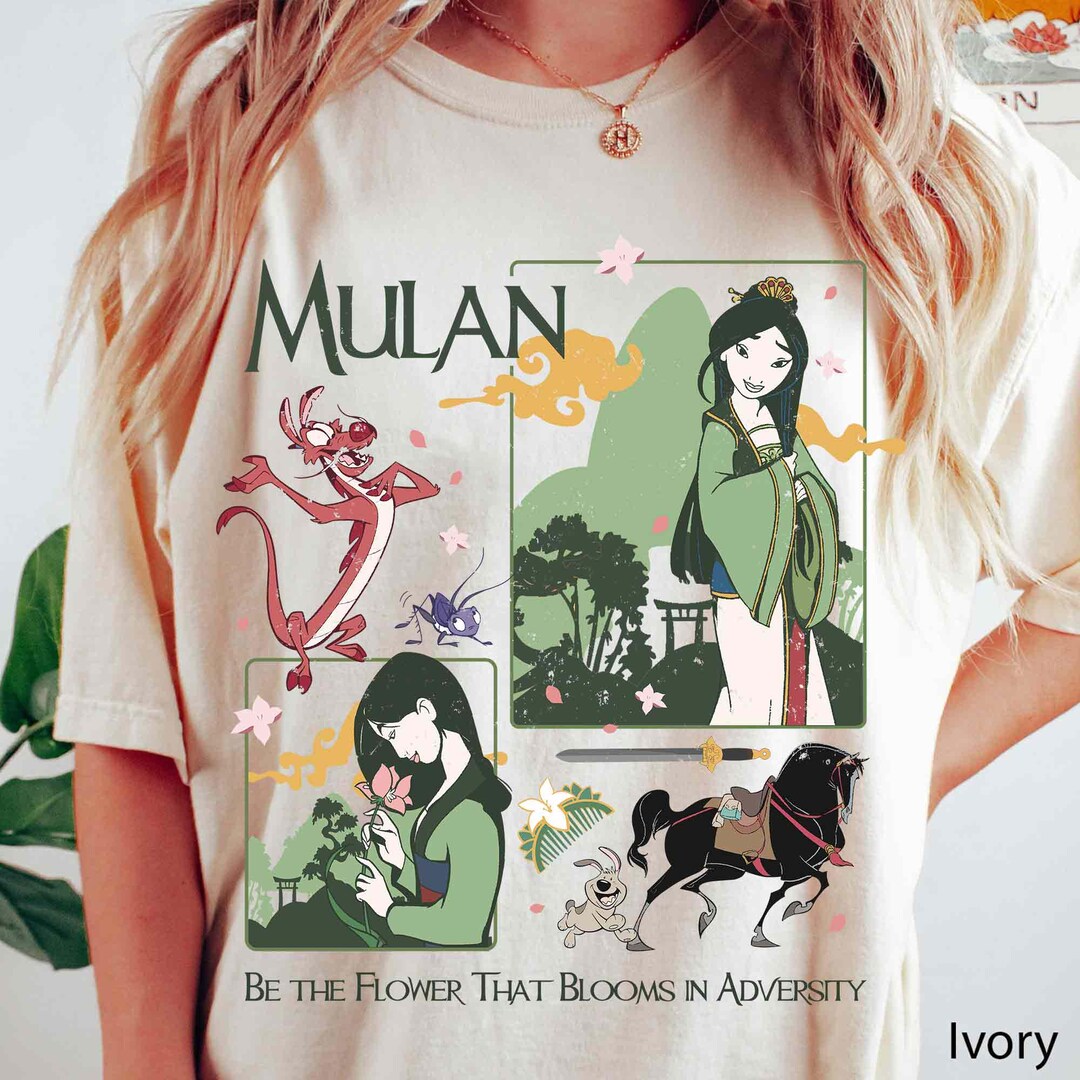 Disney Vintage Mulan Princess Be the Flower That Blooms in Adversity ...
