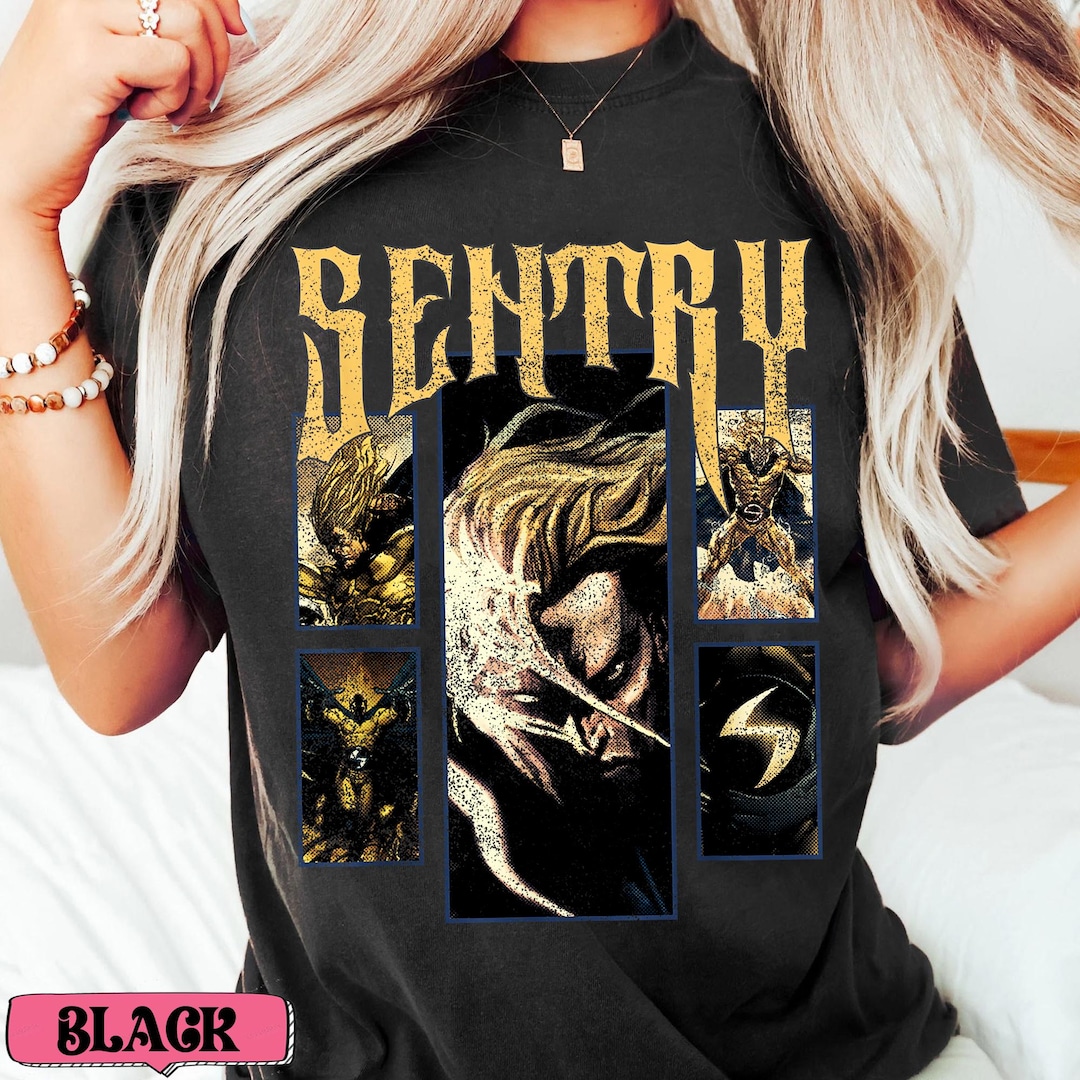 Marvel Sentry Retro Comic Shirt, Multiple Panel Sentry Graphic Tee ...