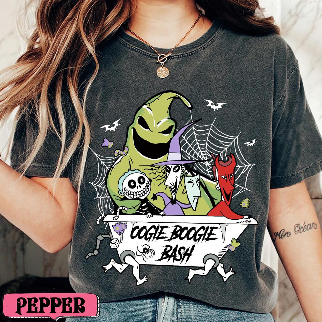 Funny Disney Oogie Boogie Bash Shirt, Lock Shock Barrel Bathtub Tee ...