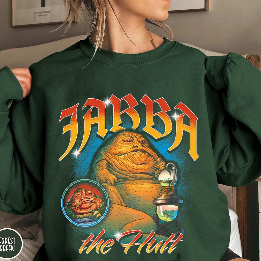 Star Wars Jabba the Hutt T-shirt, Vintage Galactic Crime Boss Portrait ...