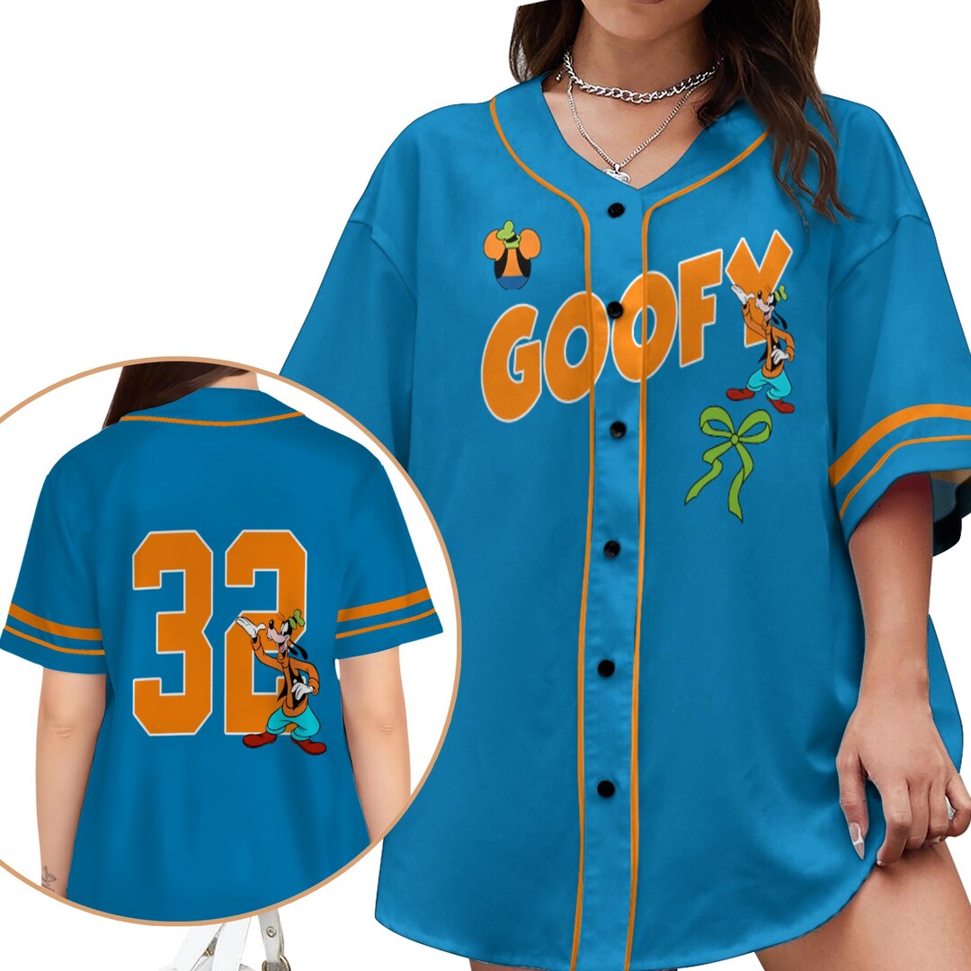 Disney Coquette Bow Goofy 1932 Baseball Jersey, Disney Mickey and Friends Jersey , Disneyworld ...
