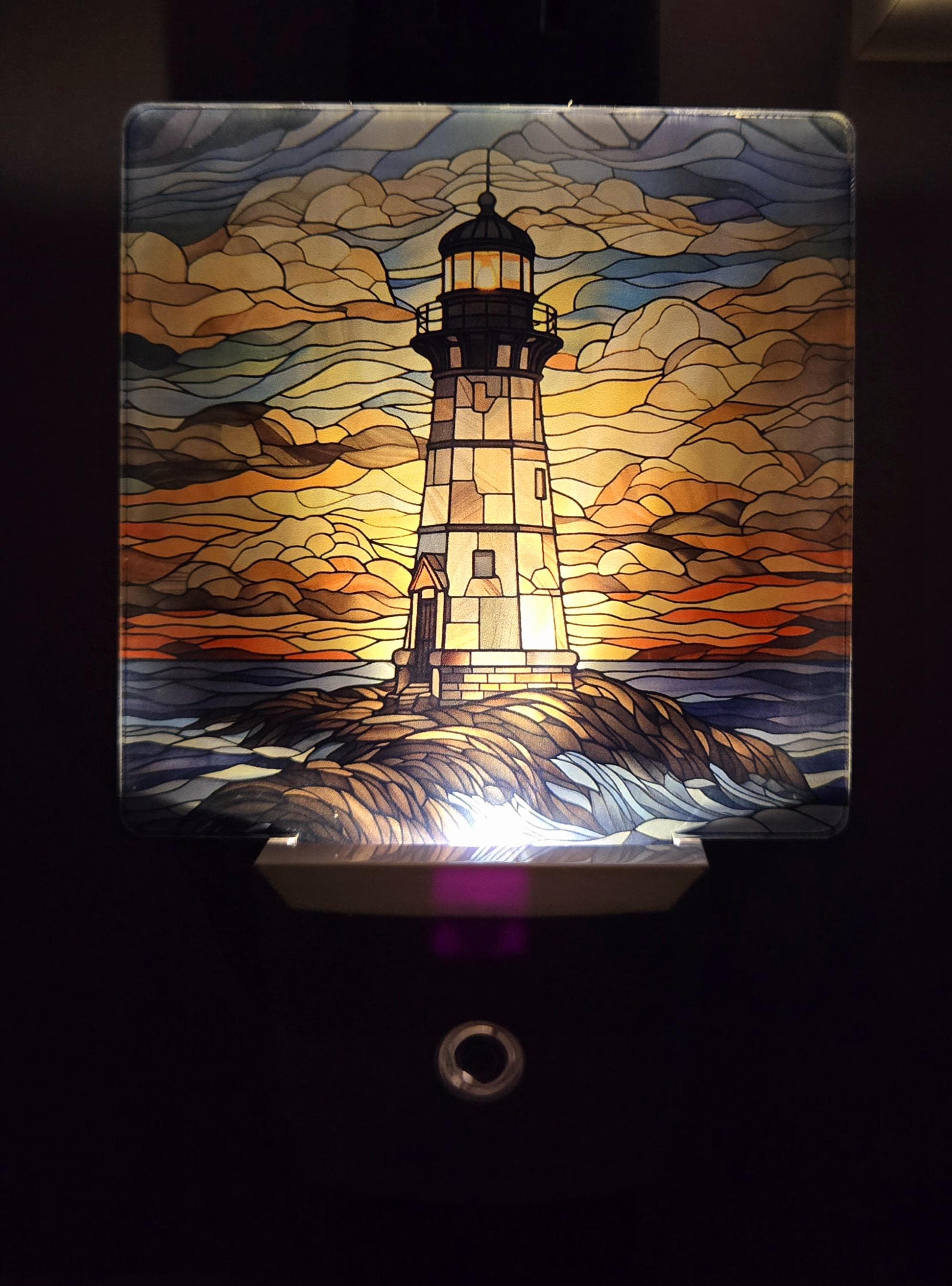 Lighthouse Plug-in Night Light: LED Acrylic Bedroom Decor - Etsy