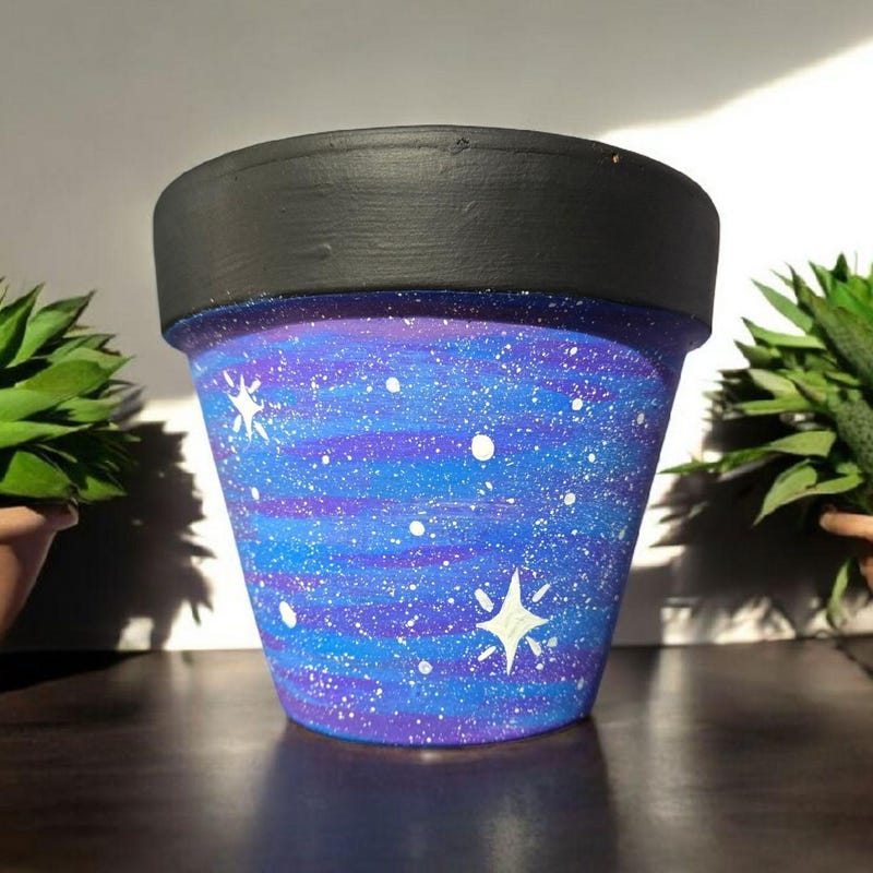Painted Plant Pots - Etsy