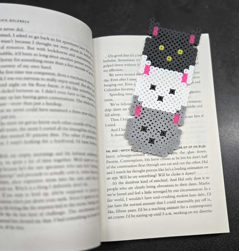 CHOOSE PET BOOKMARK Perler Beads Bookworm Bookish Book Lover Gift ...
