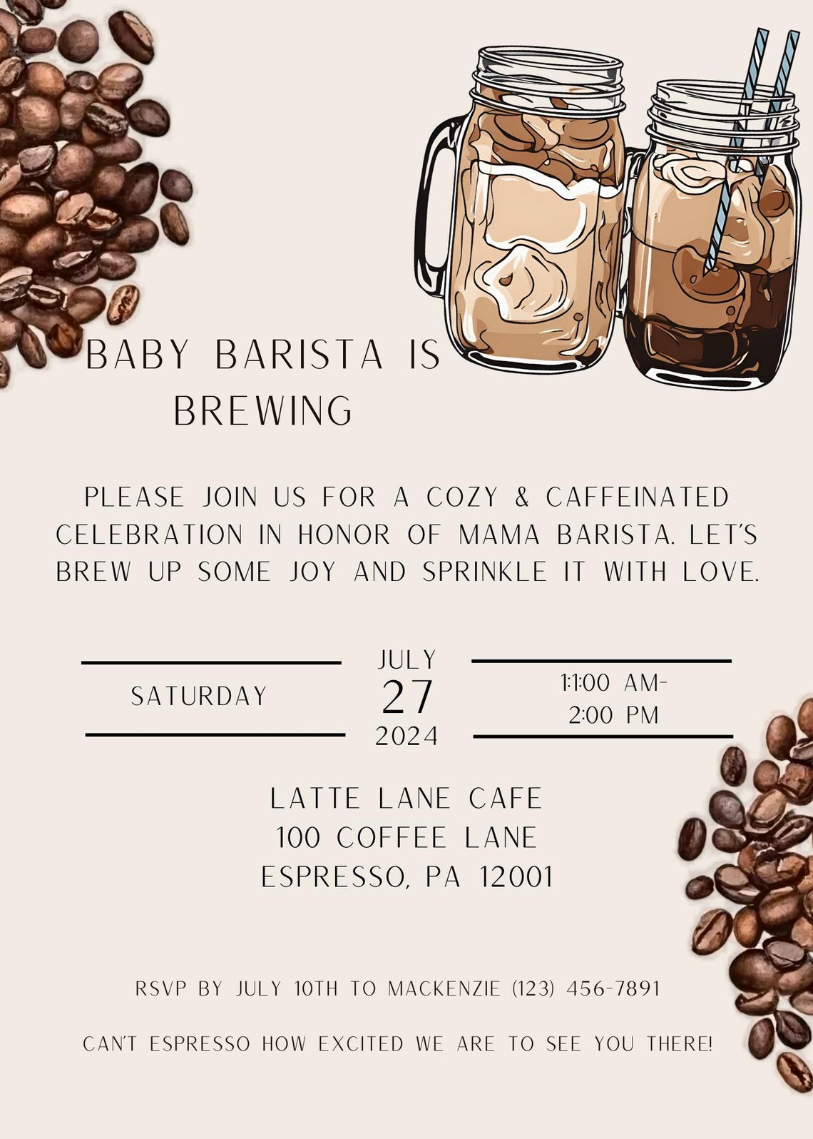 Coffee Themed Baby Shower - Etsy