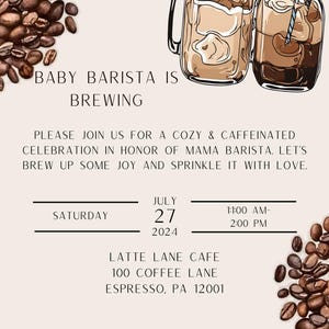 Coffee Themed Baby Shower - Etsy