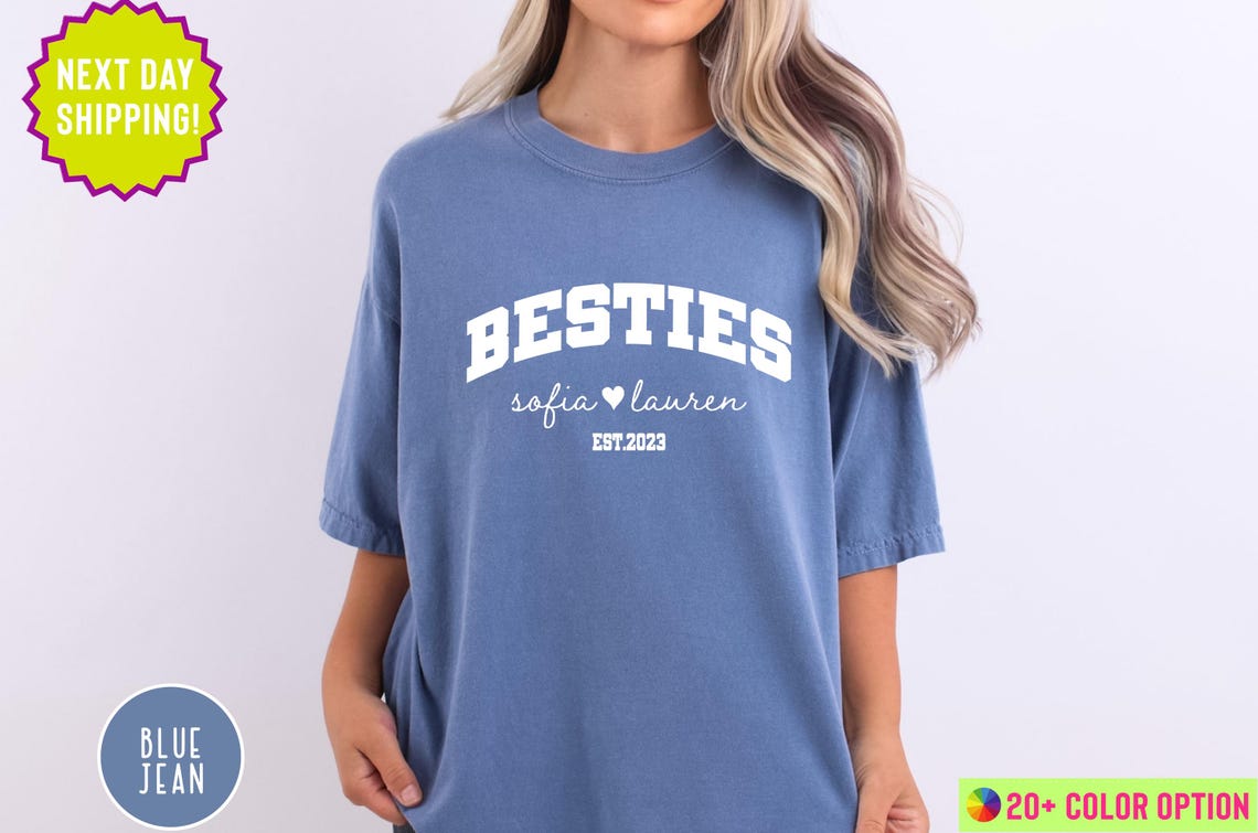 Comfort Colors® Custom Bestie Shirt, Best Friend Shirt, Bestie Tee ...