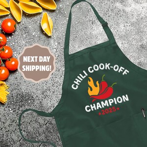 Personalized Chili Cook off Aprons, Custom Hot Pepper Cooking Contest ...