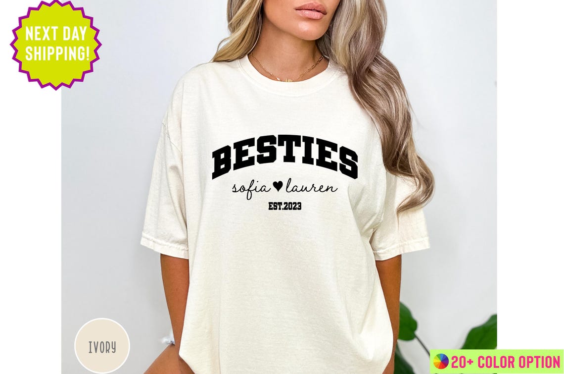 Comfort Colors® Custom Bestie Shirt, Best Friend Shirt, Bestie Tee ...